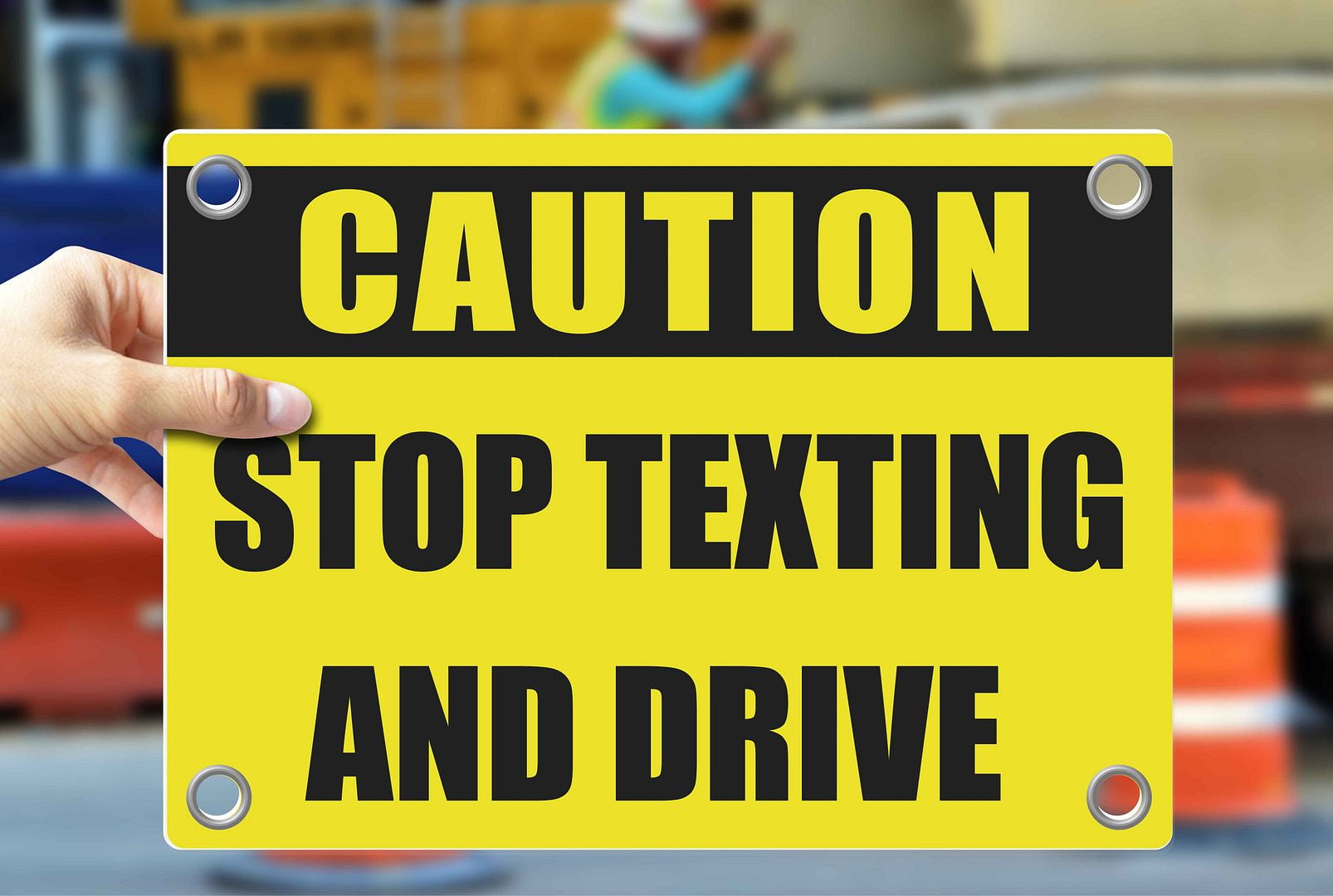 STOP TEXTING AND DRIVE | Warning Notice Caution Danger 3mm PVC Sign ...