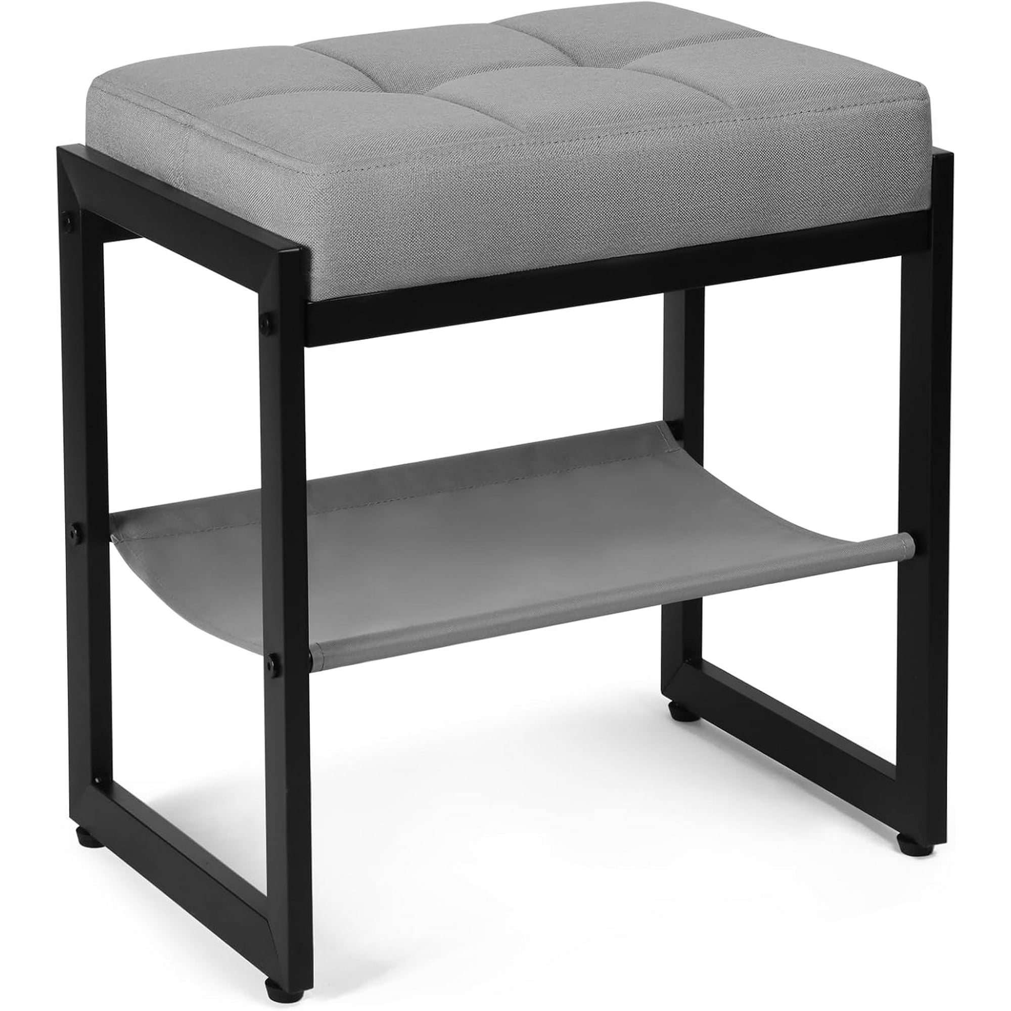 Click here for Unbranded Vanity Stool  Linen Fabric Footstool  Be... prices