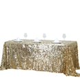 Efavormart 90X132" Champagne Premium Big Payette Sparkly SEQUIN Rectangle Tablecloth For Wedding ...