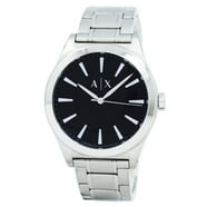 Stainless Steel Black Dial 46MM Mens Watch AX2103 - Walmart.com