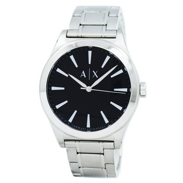 Stainless Steel Black Dial 46MM Mens Watch AX2103 - Walmart.com