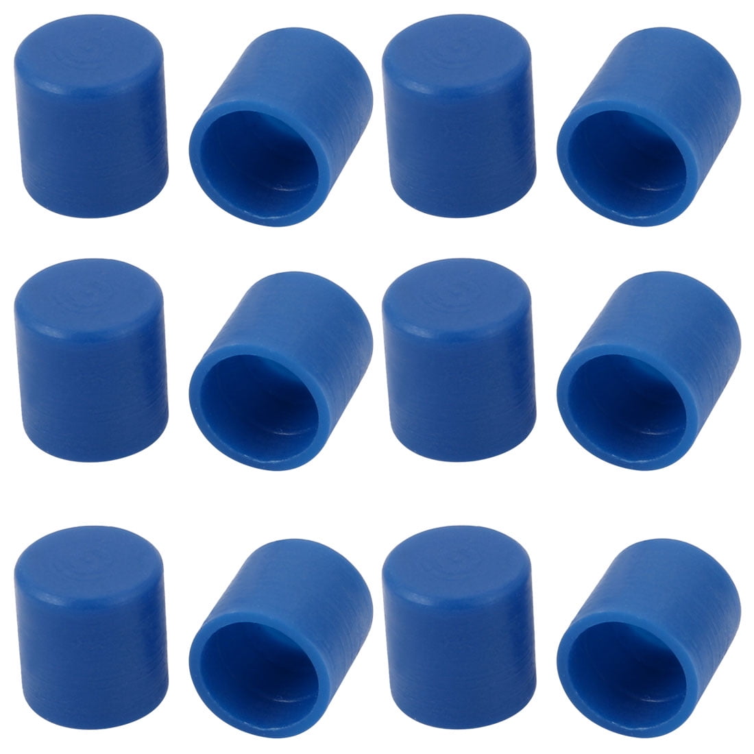 12pcs 8mm Inner Dia PE Plastic End Cap Bolt Thread Protector Tube Cover ...
