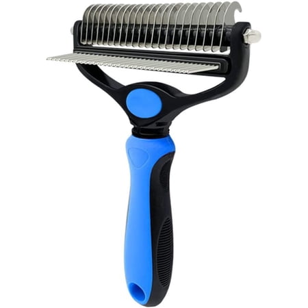 Grooming Detangling Comb Tool Kit 2 in 1 Double Sided Blade Rake Pet ...