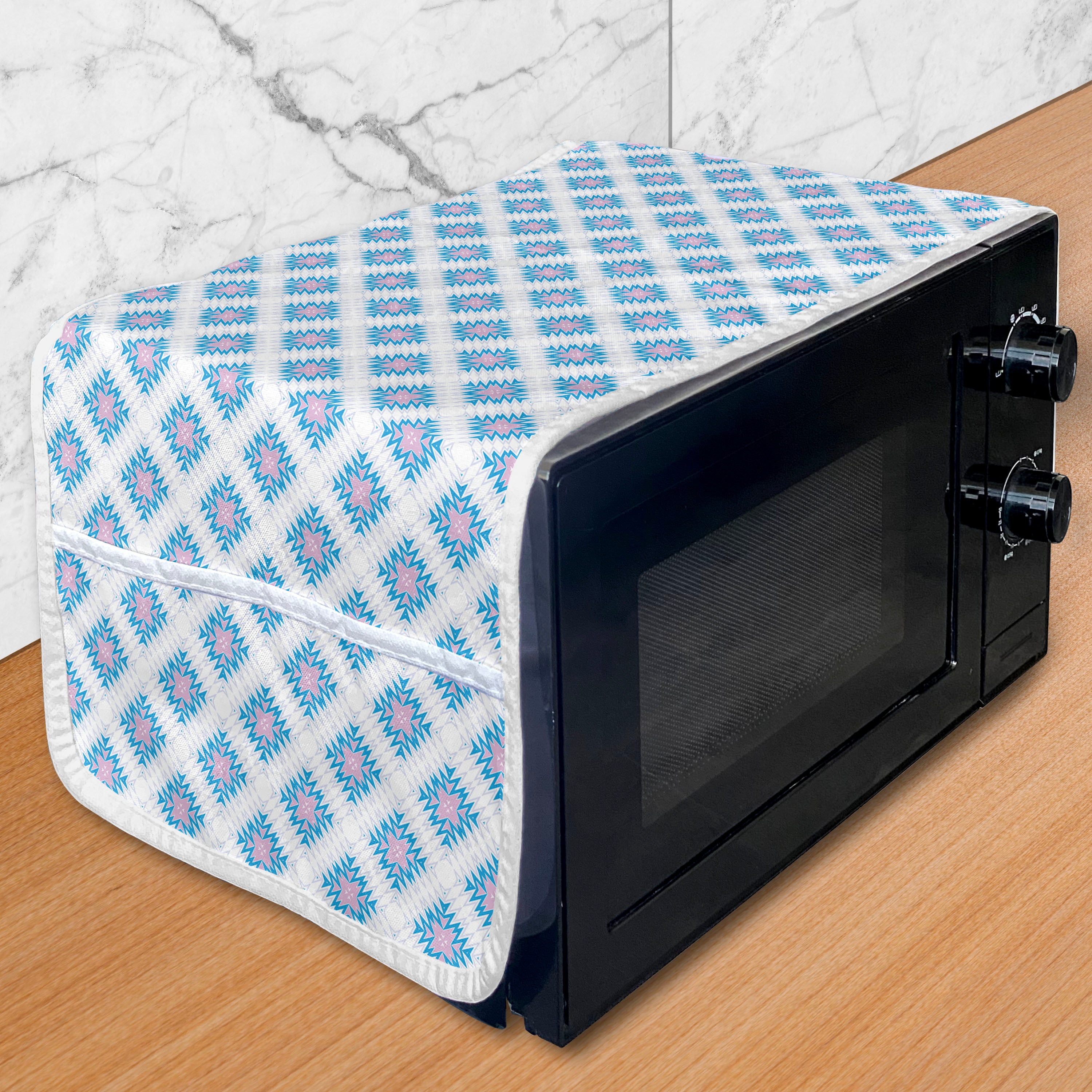 Abstract Microwave Oven Cover, Shapes Formed of Zigzags Tribal Inspired ...