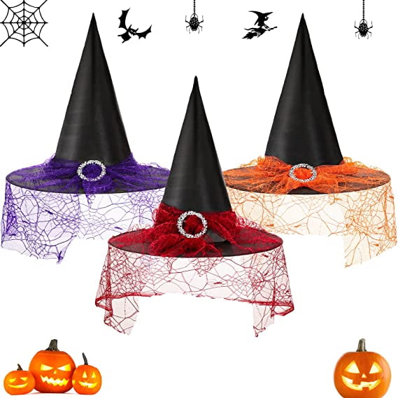 Halloween Vintage Witch Hat Hanging Witch Hat Wizard Cap Costume ...