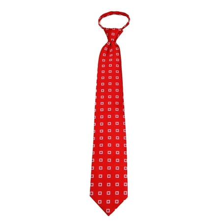 Basilio - Mens Red Pattern Designer Zipper Zip Up Necktie Ties ...