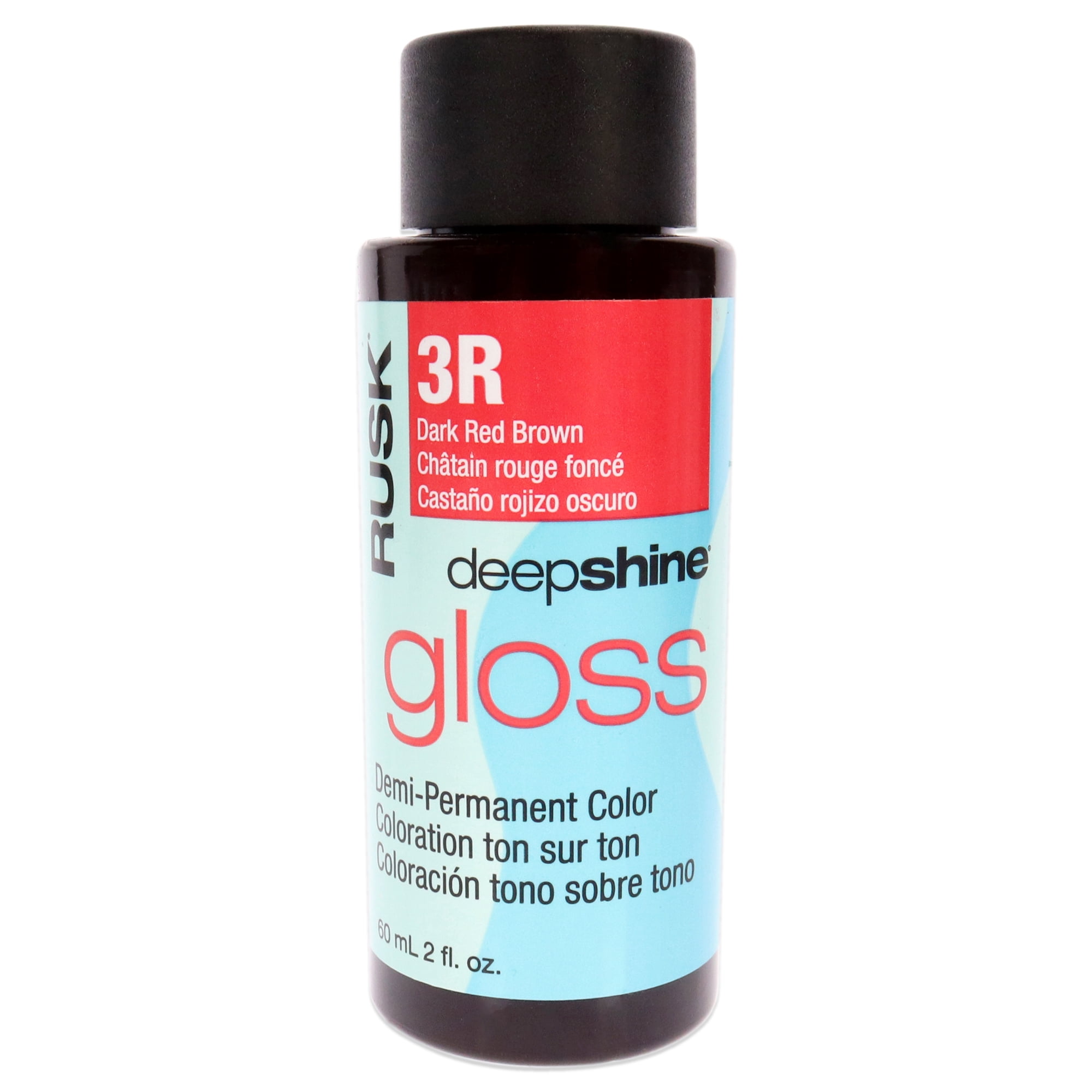 Deepshine Gloss Demi-Permanent Color - 3R Dark Red Brown by Rusk for ...