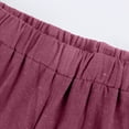 Womens Bermuda Shorts Knee Length Dressy Causal Elastic Waist Buttons ...