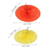 TAILTOSS 12 Pcs Paper Fans Assorted Color Wall Accent for Window ...