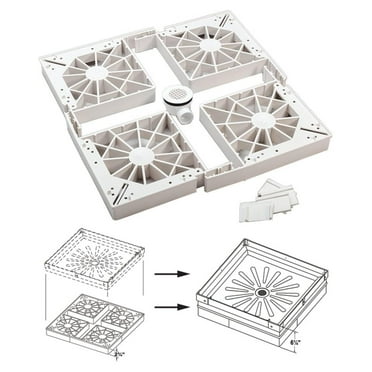 Mustee Durastall Extended Shower Base Kit, White, Model 86.500, Fits ...