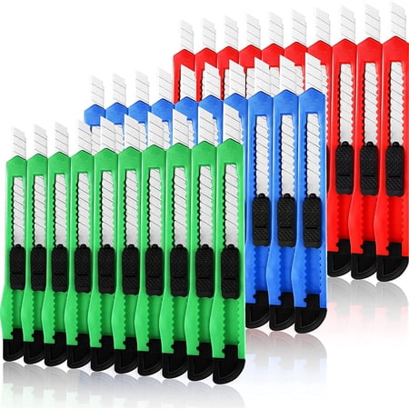 Box Cutters Utility Knife Retractable Blades Knifes Small Plastic ...