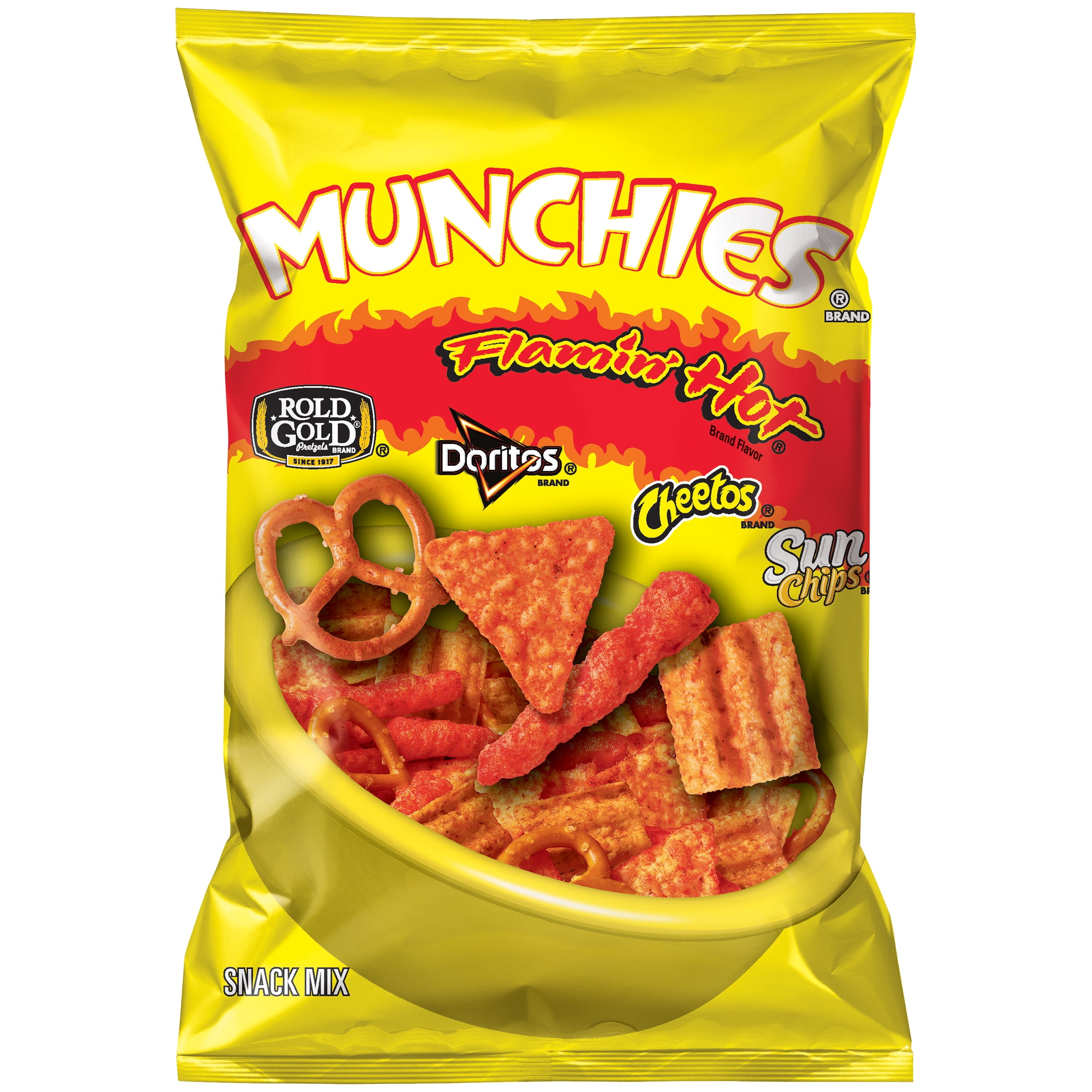 Frito Lay Munchies Flamin Hot Flavored Snack Mix 8 Oz Walmart