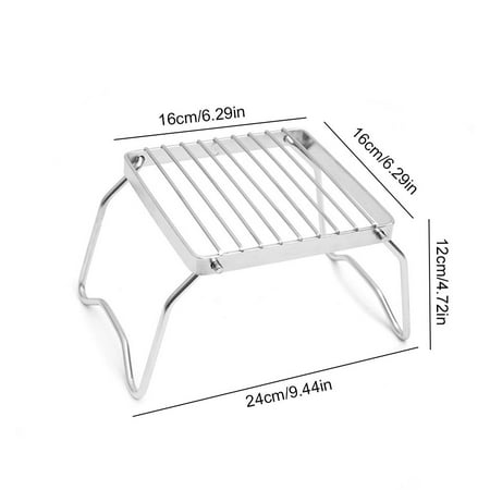 Stainless Steel Camping BBQ Grill Foldable Campfire Outside Fire Burner ...