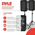 Pyle Professional DJ System Package: 8 Inch Bluetooth PA Loud Speaker ...