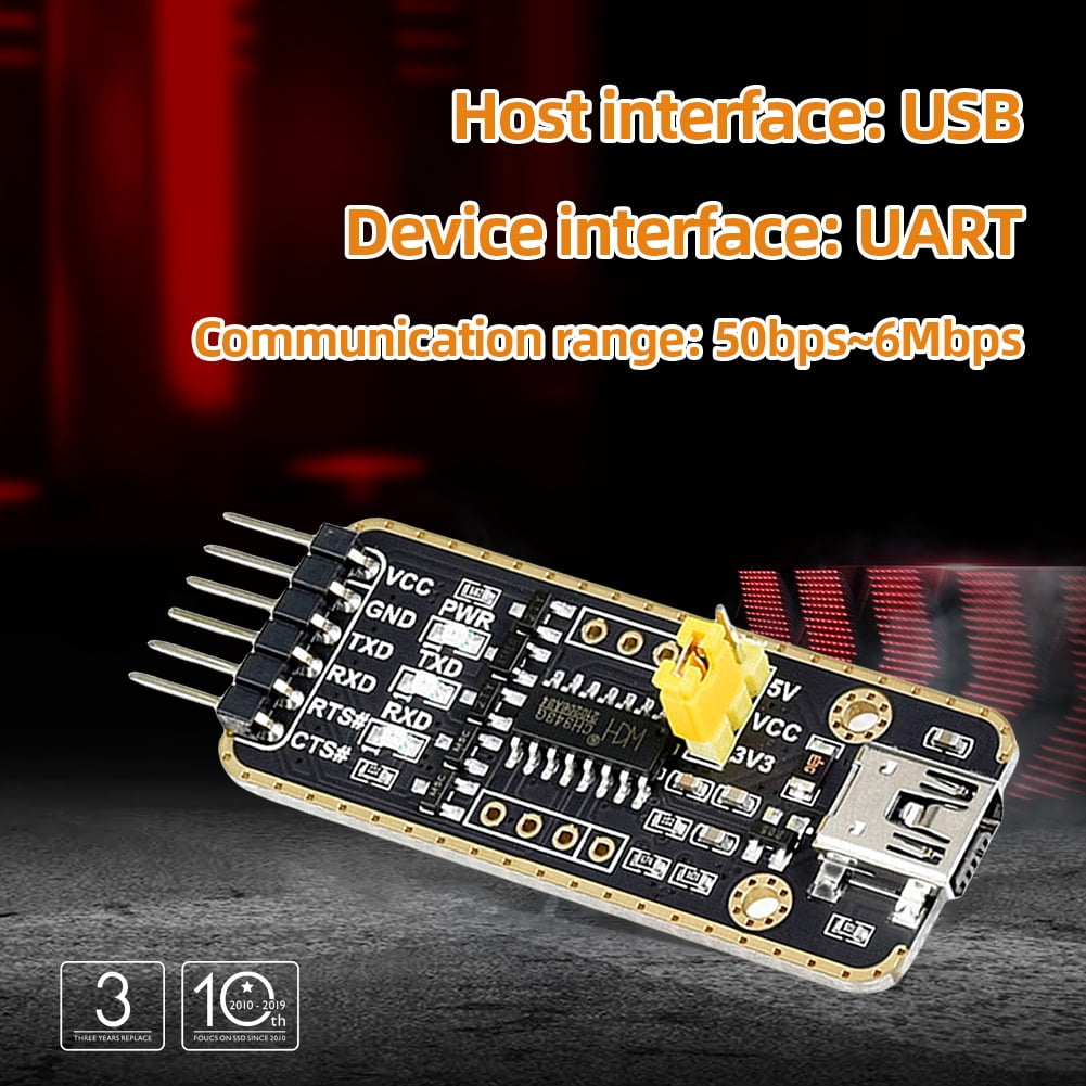 CH343G Chip USB a módulo UART Módulo serie TTL de 6 pines ESD USB a ...