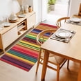 2x6ft Area Rug,Vintage Mexico Colorful Stripe Washable Large Rugs Soft ...