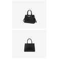 Crocodile Print Full-Grain Cowhide Purse Top-Handle Bag Genuine Leather ...