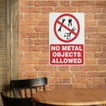 Street Sign No Metal Object Allowed Retro Vintage Sign Home Bar Pub ...