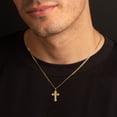 14k White Solid Yellow Gold Greek Orthodox Floral Rose Cross Pendant ...