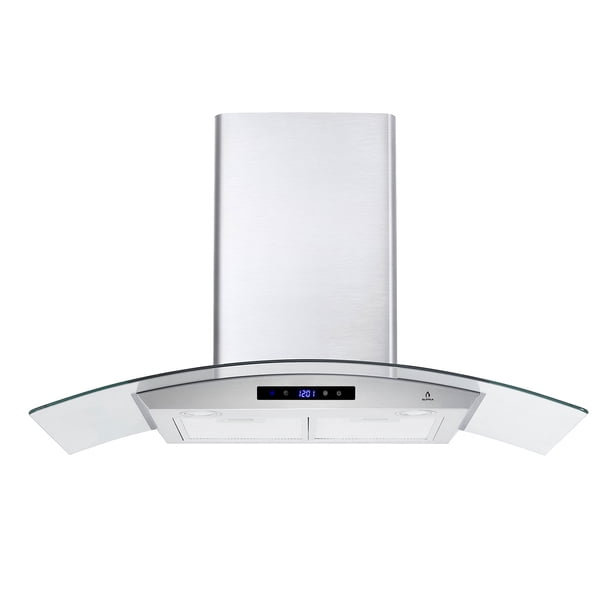 Campana de cocina Supra DIGITALE 90 cm con cristal curvo decorativo luz ...