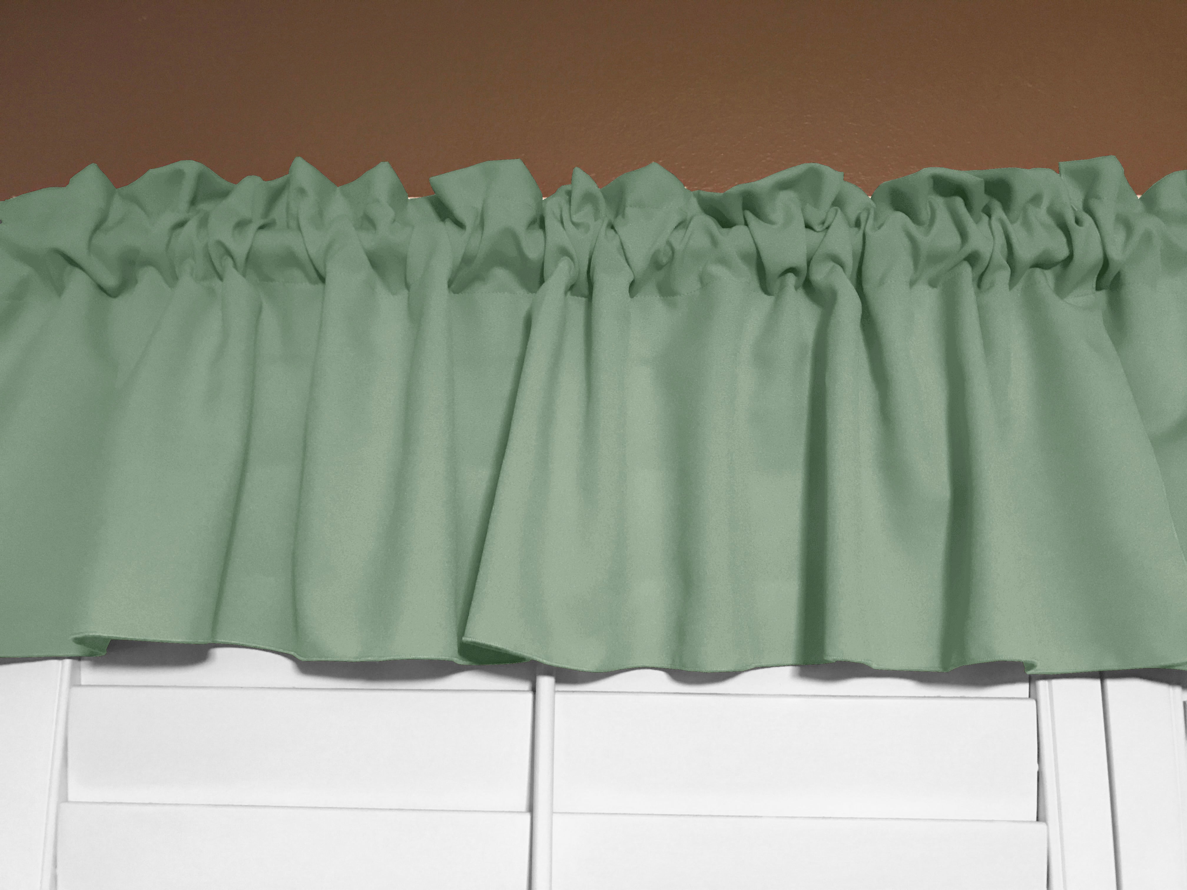 Solid Poplin Window Valance 58" Wide Sage - Walmart.com