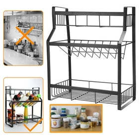 Wall-mount Spice Rack with guard rail, Chrome - Set of 4 - Walmart.com ...