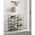 10-Tier Shoe Rack Organizer, Metal Frame with Non-Woven Fabric Shelves ...