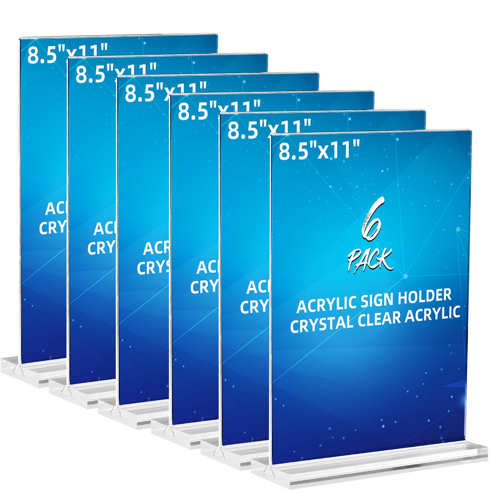 Fabulas Acrylic Sign Holder 8.5 x 11, Clear Plastic Sign Holders for ...