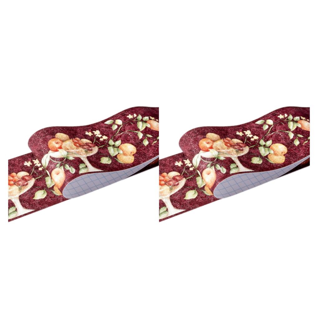 Bewildely Línea de rodapiés autoadhesivos veteados de madera de PVC ...