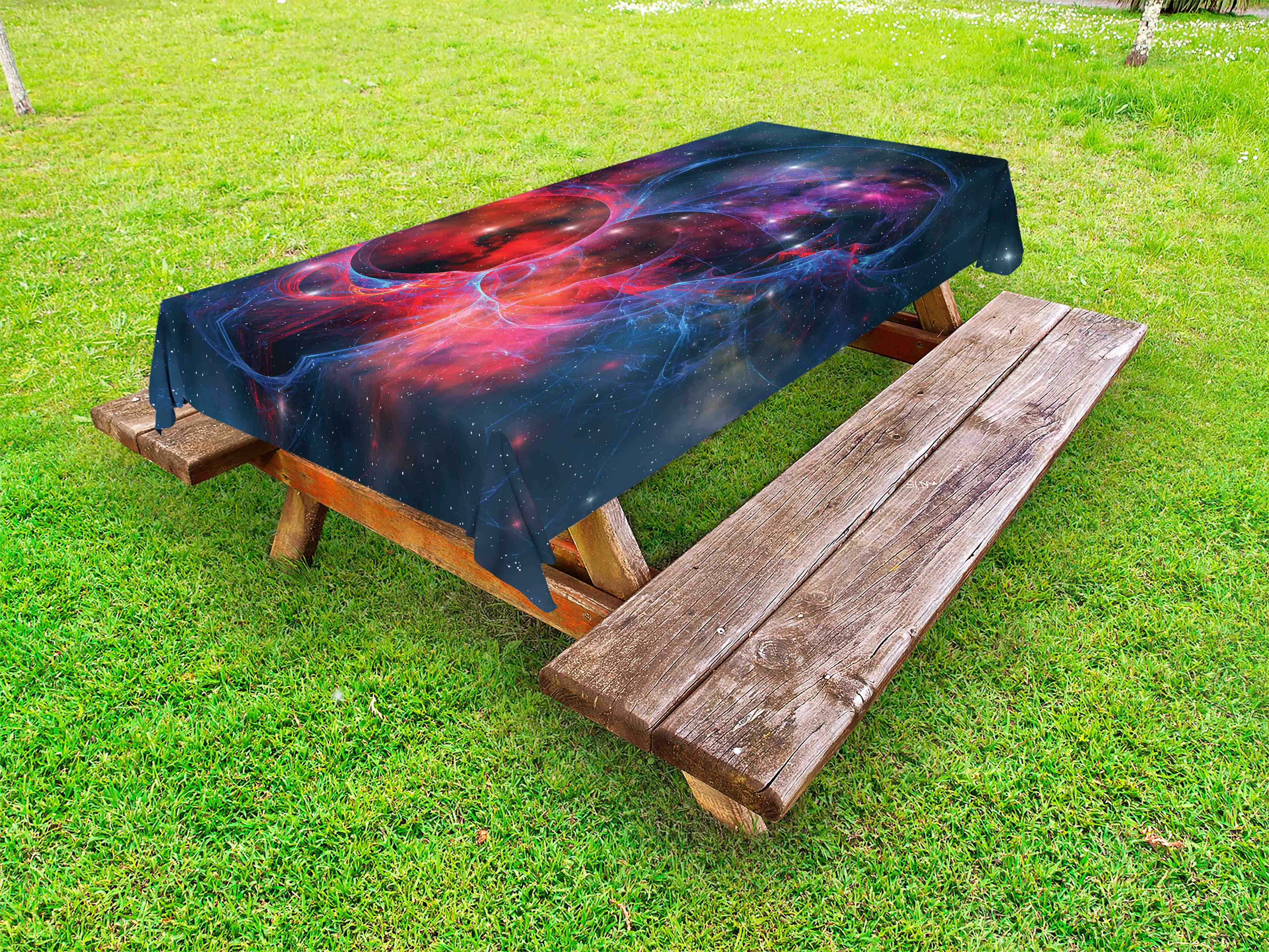 Outer Space Outdoor Tablecloth, Nebula Gas Celestial Expanse in Galaxy ...