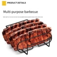 ACDANC Non-Stick Stainless Steel Rib Rack for Grilling,Holds 4 Rib ...