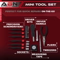 ABN 25pc Tri-Fold Mini Tool Set for Dorm Travel - Basic Tool Set for ...