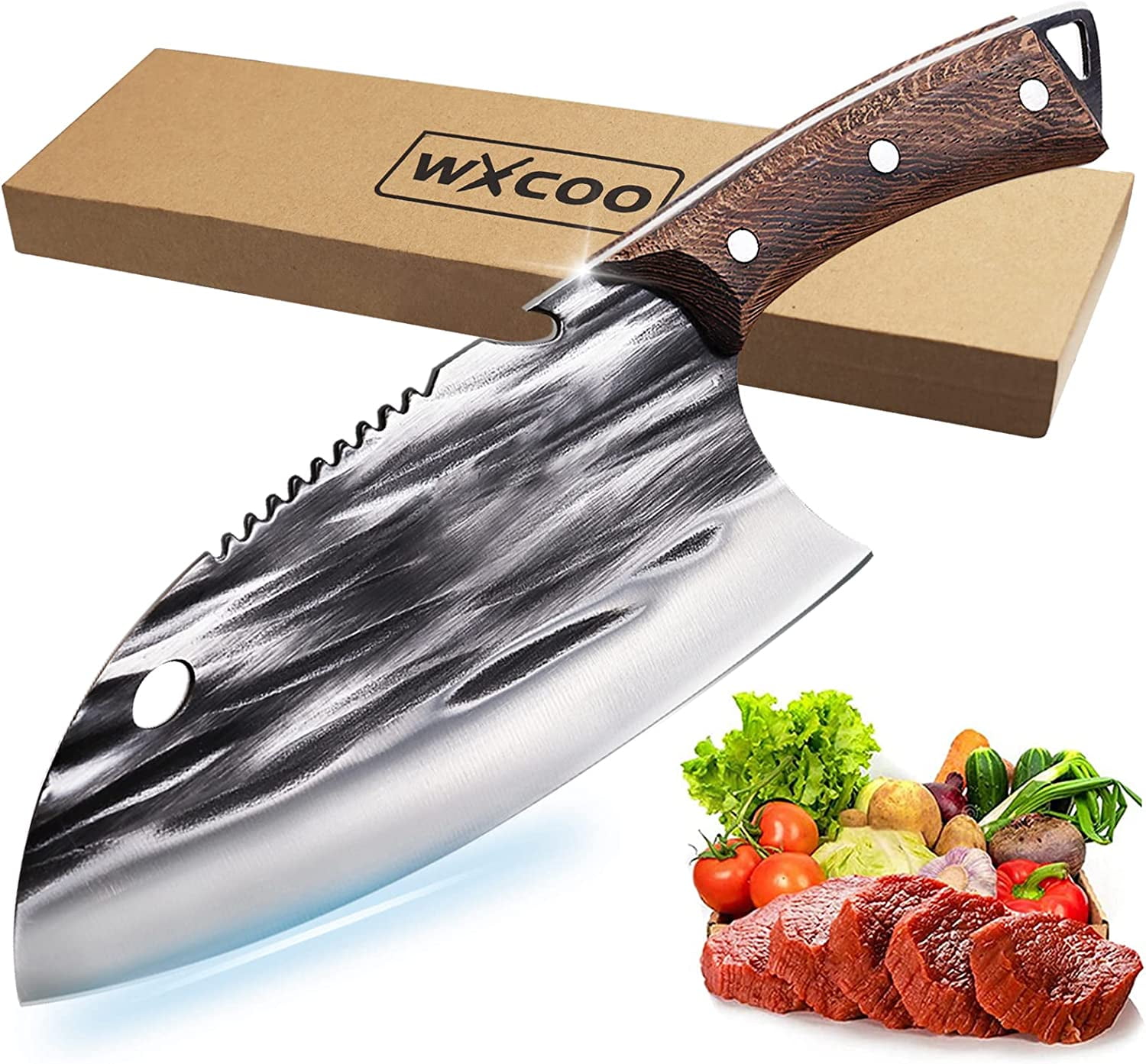WXCOO Blade knife, 8 inch ultra sharp forged chef knives, high carbon ...