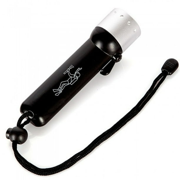 LED Diving Flashlight Divers Torch with Lanyard Battery Powered Lamp ...