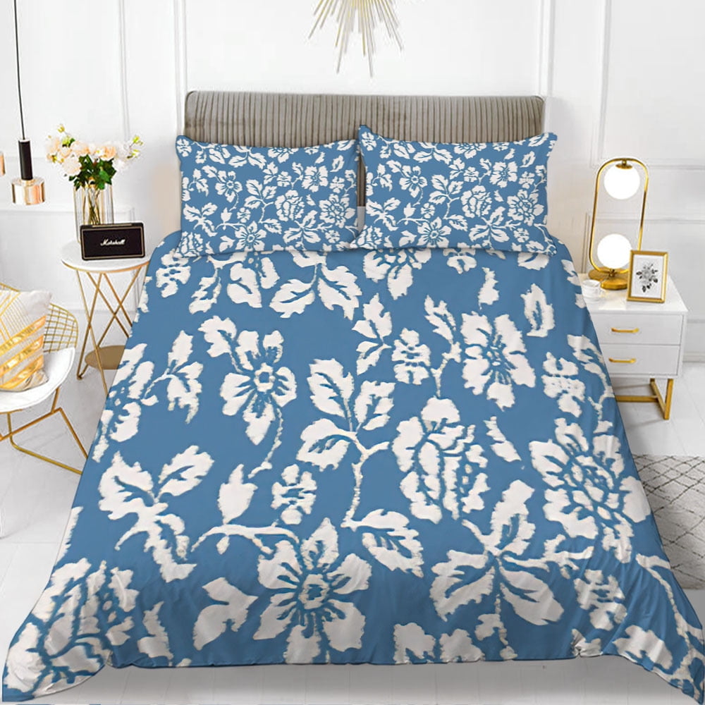 3 Pieces Full Bedding Comforter Sets 3D Floral Print Flowers Pattern ...