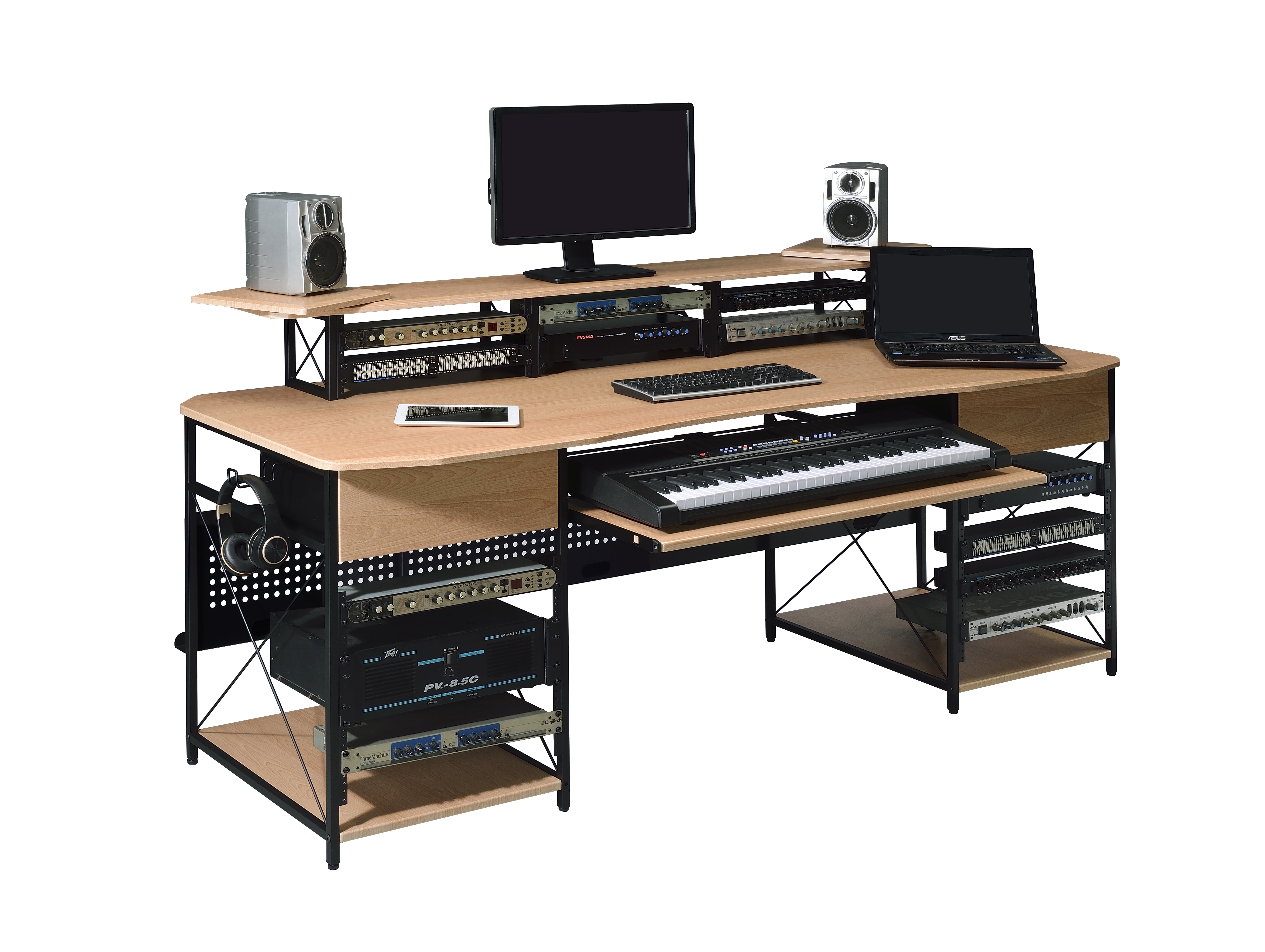 Musiea EX200 Series Pro Music Recording Studio Desk Workstation w/ 3 x ...