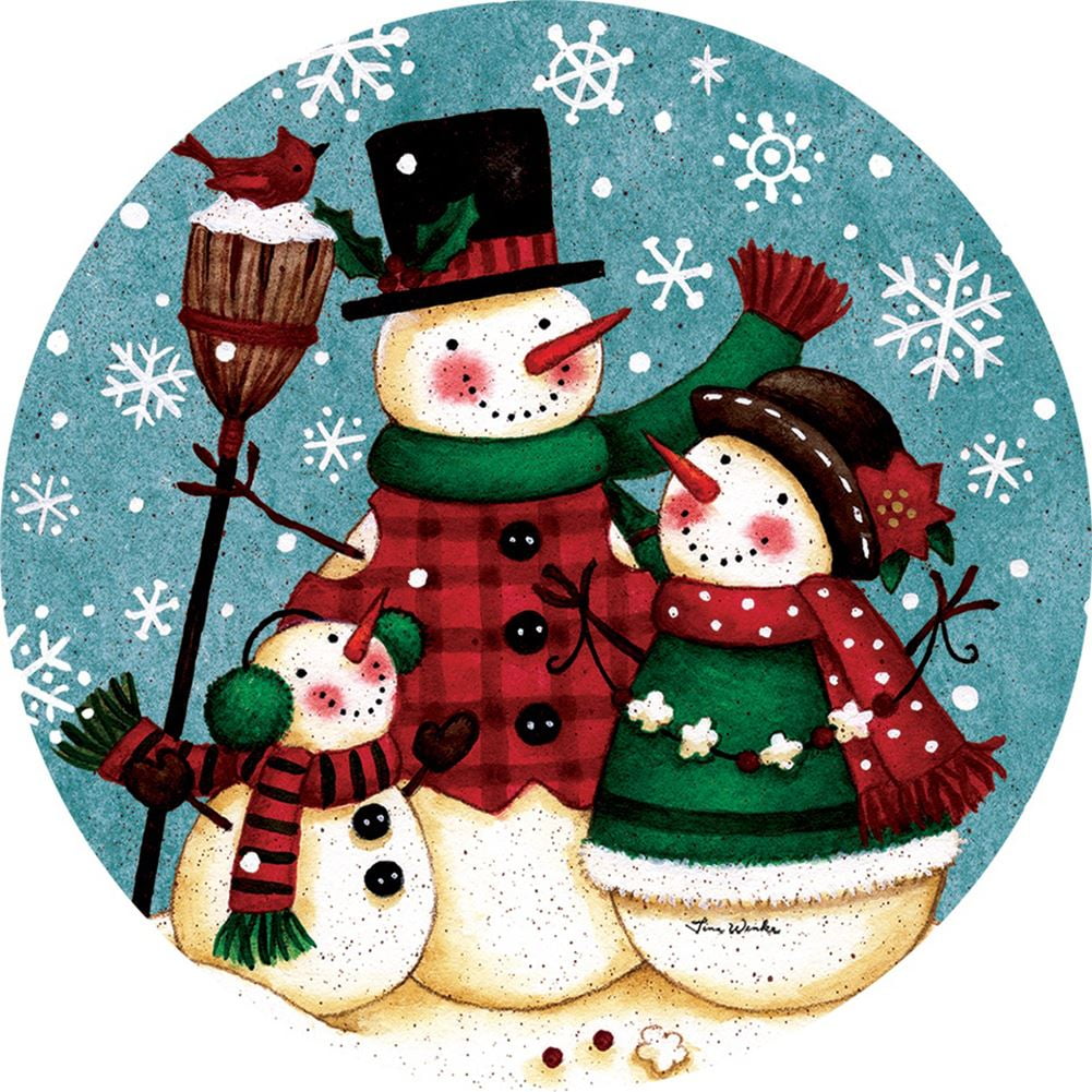 Custom Decor Accent Magnet - Snow Family - Walmart.com