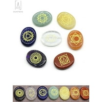 Kritne Reiki Stone Set, Chakra Stone, 7Pcs/Set Engraved Spiritual ...