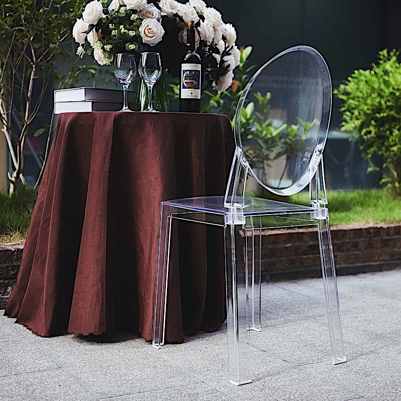 BalsaCircle 36" Clear Plastic Transparent Chair Wedding Party Catering ...