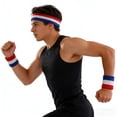 9 pcs Sweat Wicking Sports Set, 3 Headbands & 6 Wristbands, Quick Dry ...