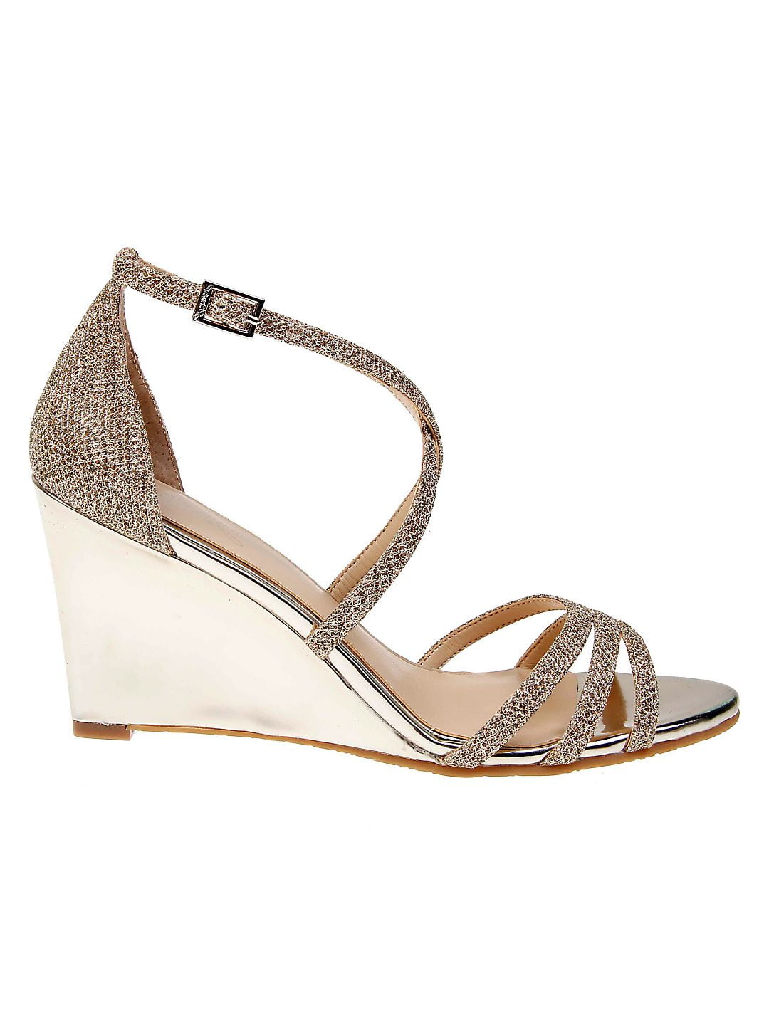 Hunt Metallic Wedge Sandals - Walmart.com