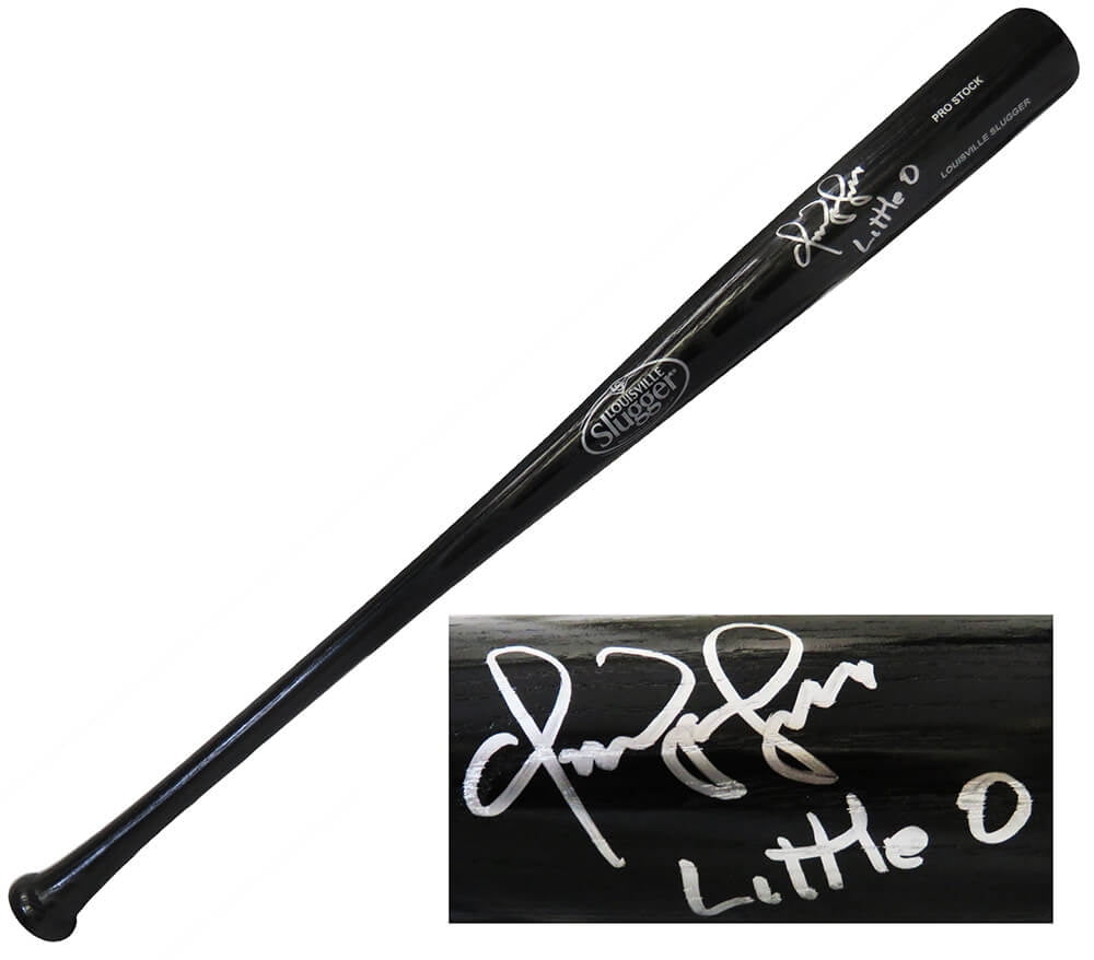 Omar Vizquel Signed Louisville Slugger Black Baseball Bat w/Little O ...