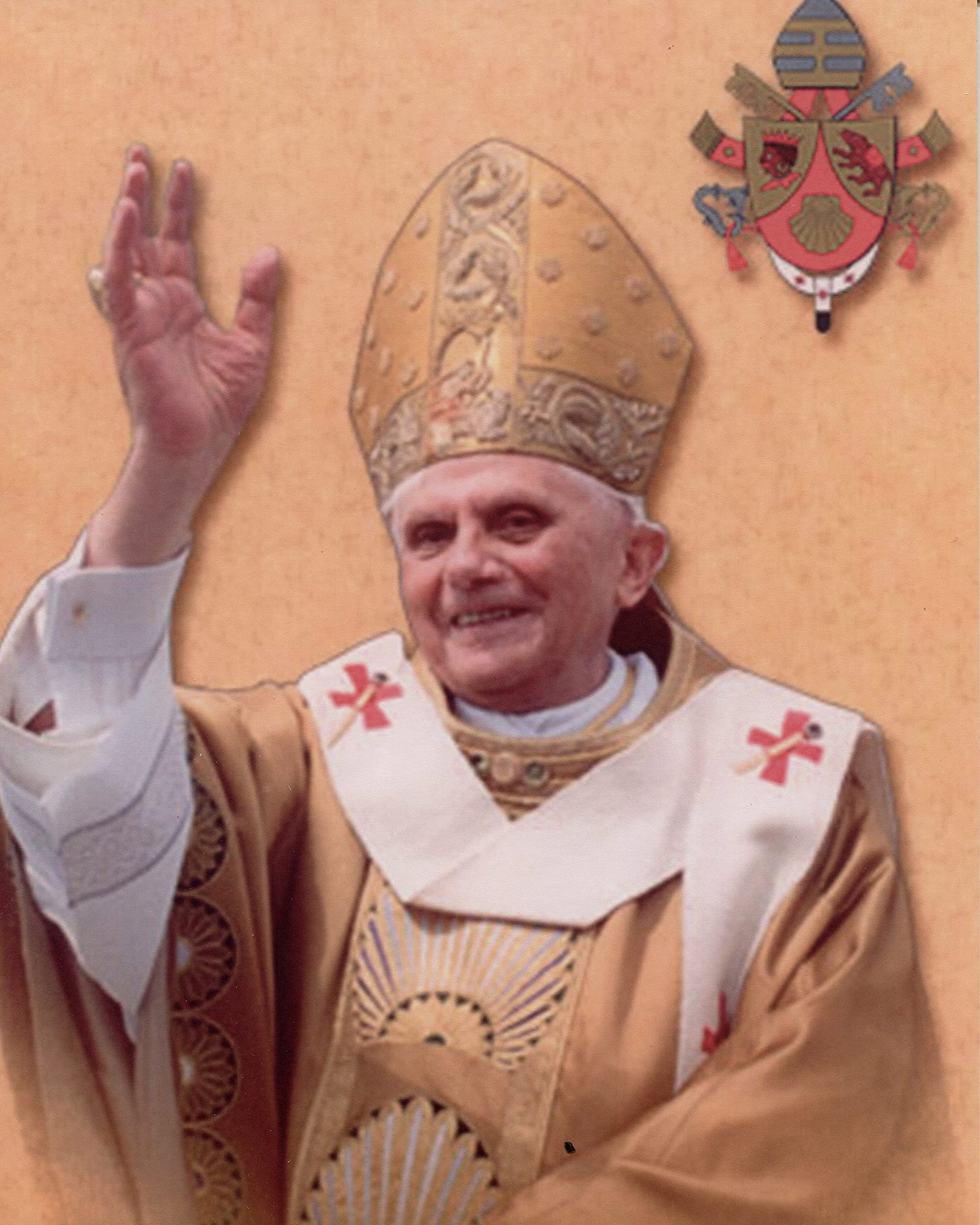 Catholic print picture - POPE BENEDICT XVI 3 - 8" x 10" ready to be ...