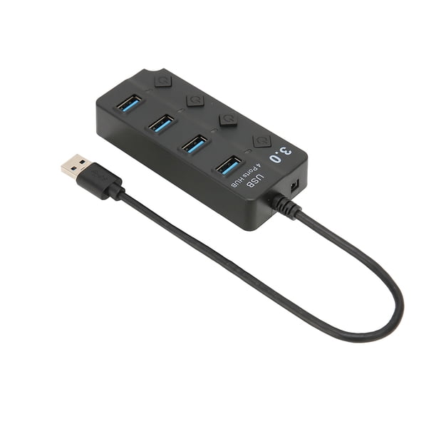 USB 4 Port 3.0 Splitter, USB 3.0 HUB 5Gbps Transmission USB3.0 4 Ports ...