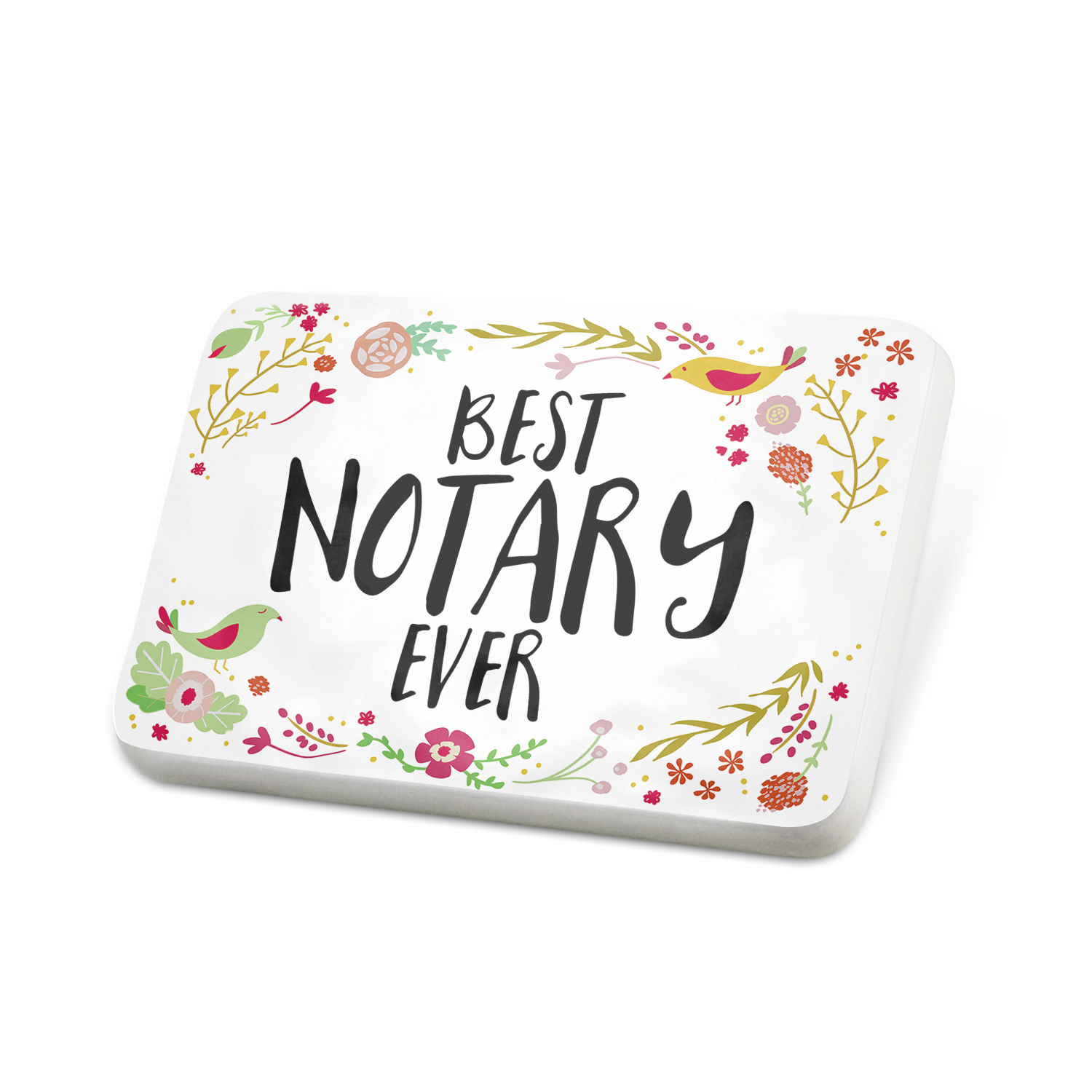 Porcelein Pin Happy Floral Border Notary Lapel Badge – NEONBLOND ...