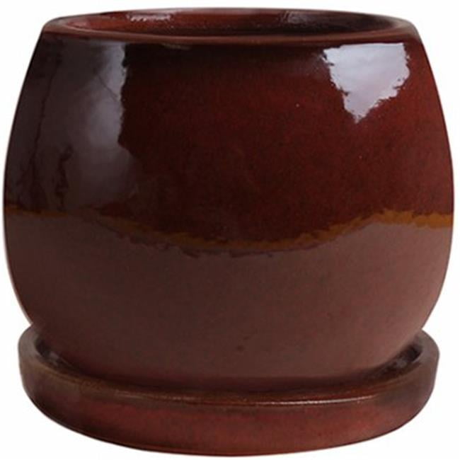 8 in. Red Artisan Pot - Walmart.com