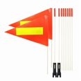 4 Pcs Bike Safety Flag with Pole, 6-Feet Adjustable Pole Polyester Tear ...