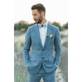 Men S Suit Slim Fit 2 Piece Suit Double Breasted Suit One Button Formal