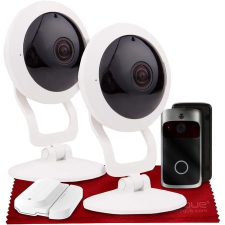 Two White Vivitar Smart Home Digital Security Cameras HD 1080p + Door ...