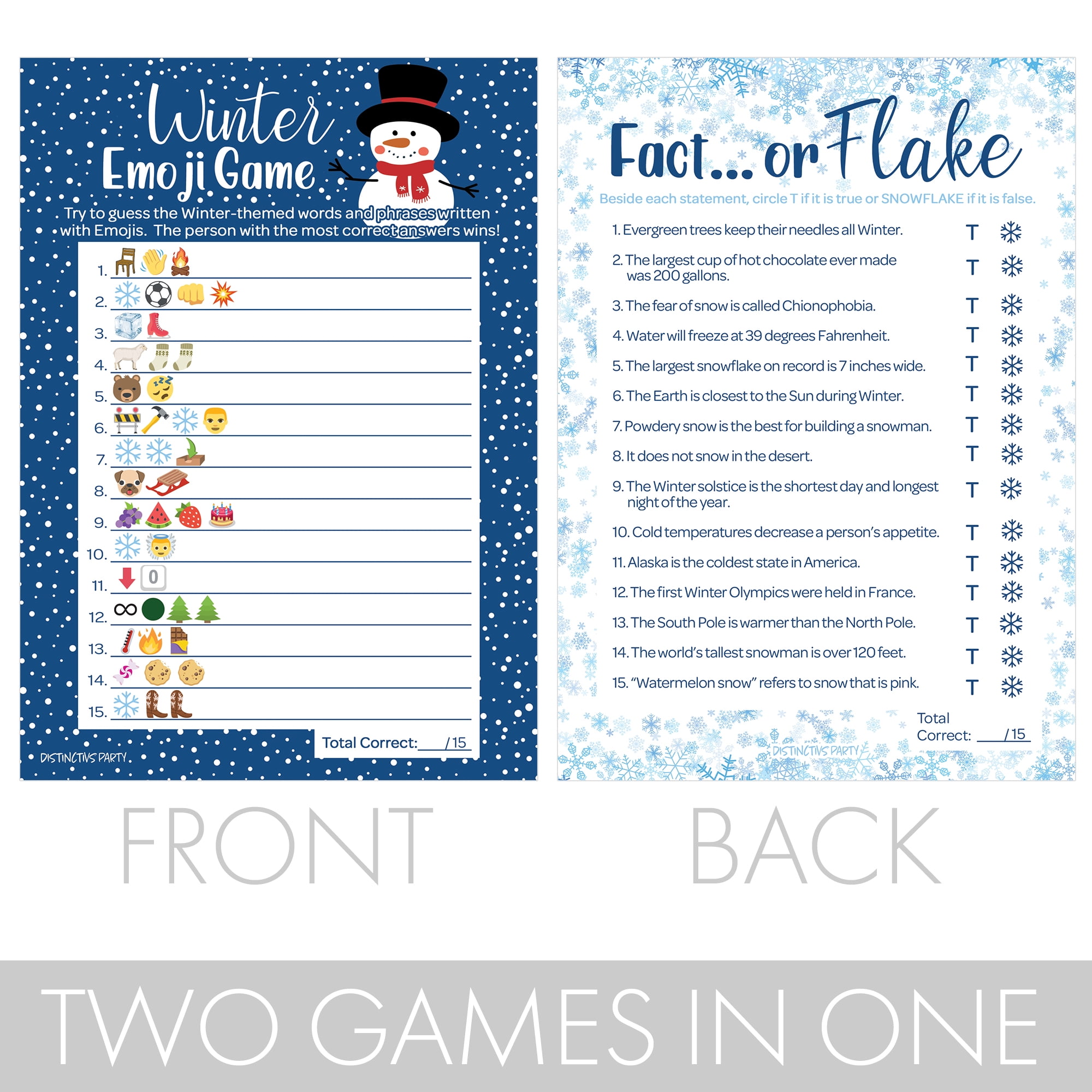 Buy Winter Holiday Party Games Bundle – Winter Emoji Guessing Game and ...